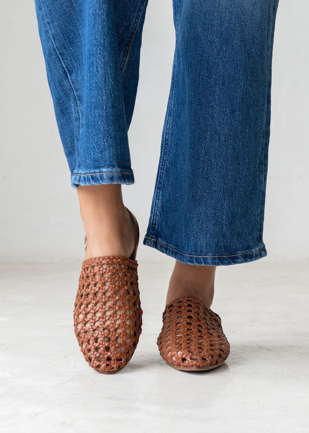 Vienna Woven Mule Cognac – Liberté Leather