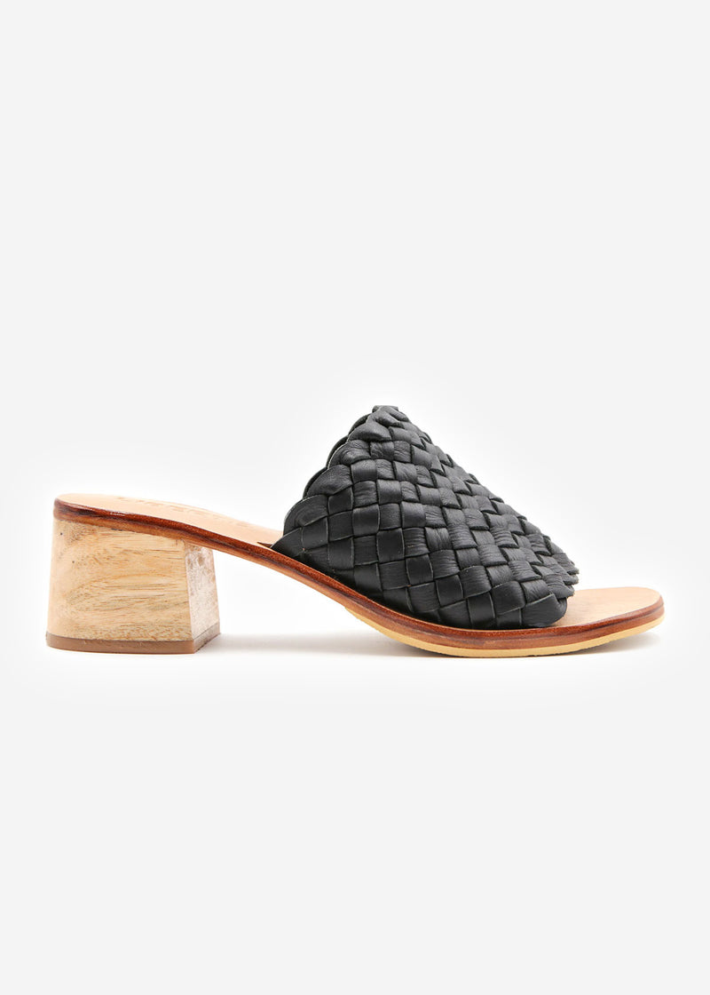 Santorini Woven Mule - Black – Liberté Leather