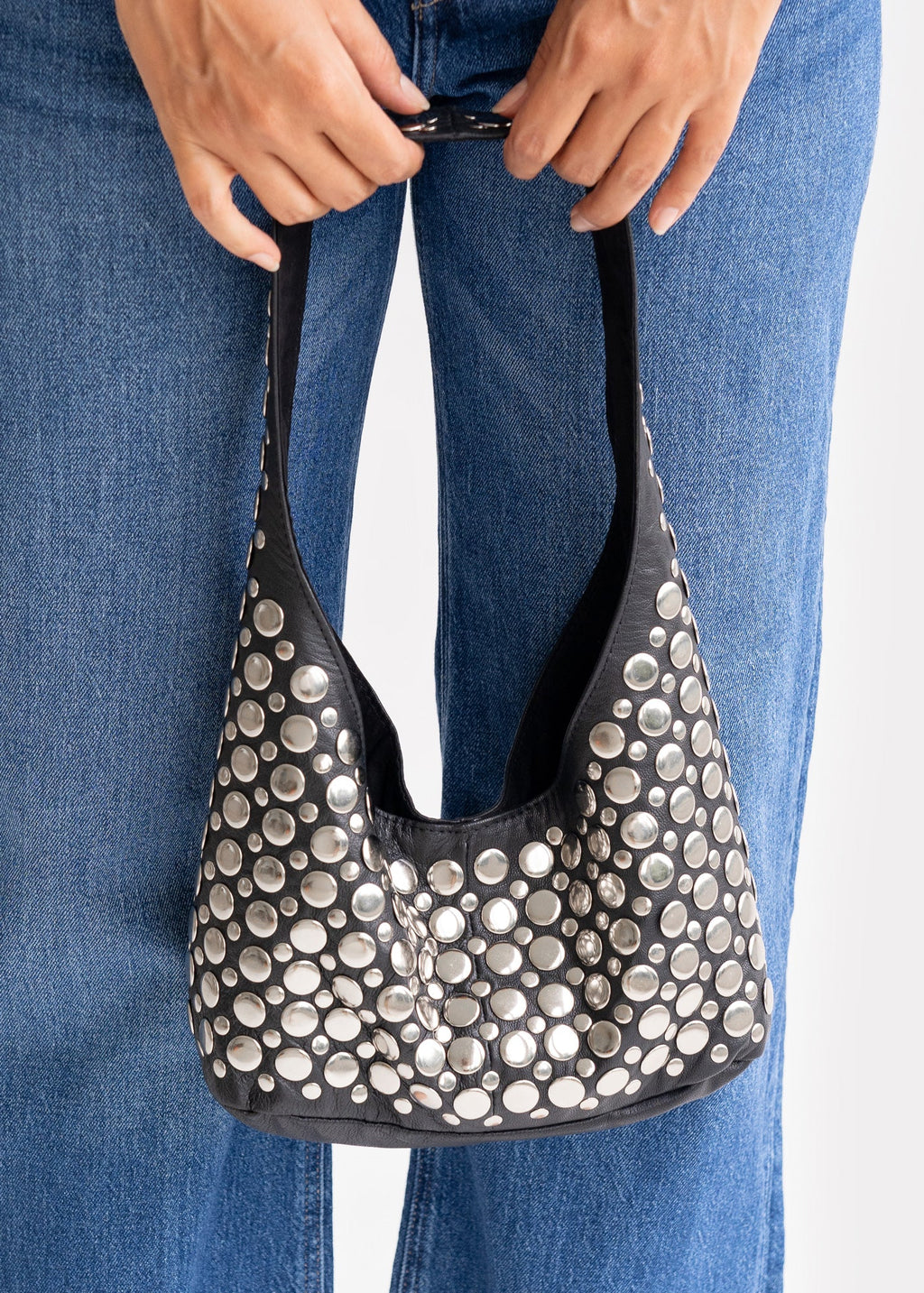 Leather Studded Bag - Black – Liberté Leather