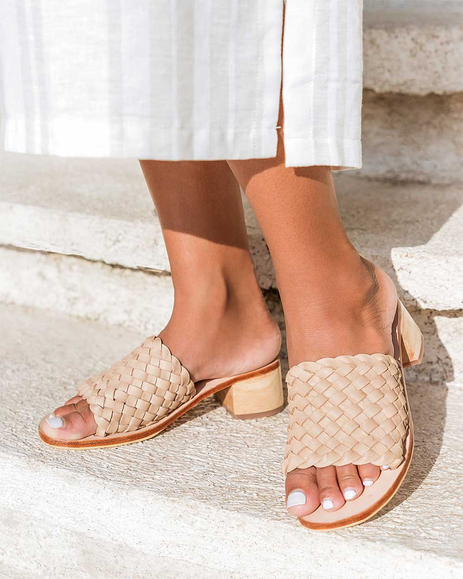 Santorini Woven Mule - Cream – Liberté Leather