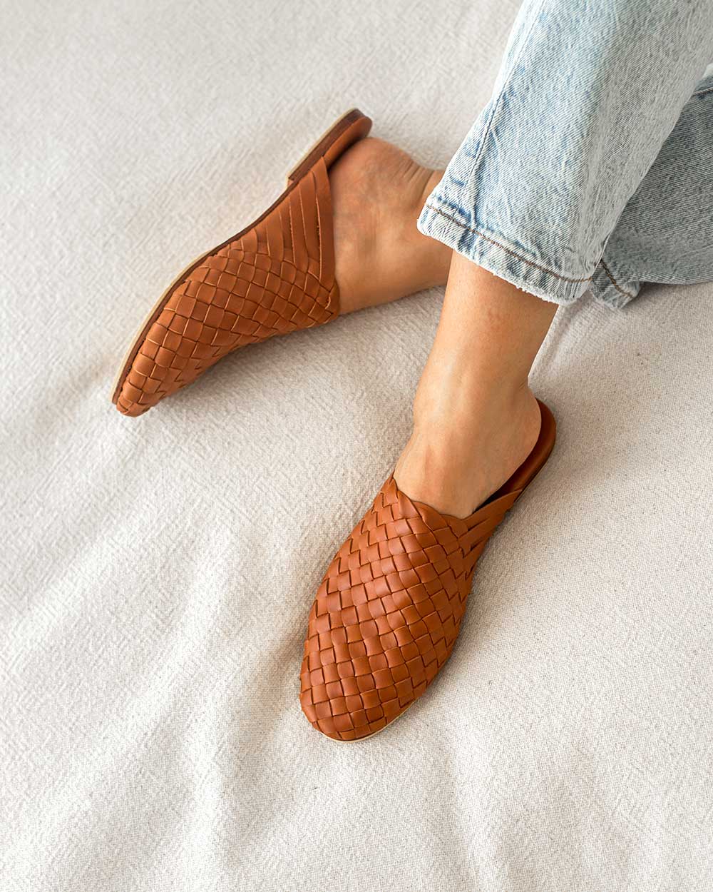 Tulum Woven Mule - Cognac – Liberté Leather